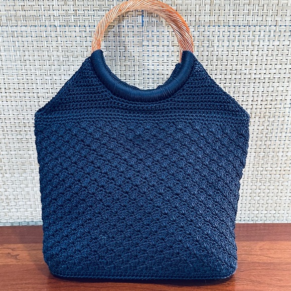 The Sak | Bags | Hpvtg 99s The Sak Original Navy Blue Crochet Handbag ...